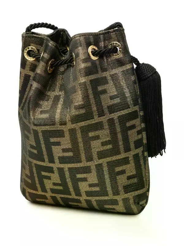 Fendi 20th Century Zucca Canvas Drawstring Bucket Bag Crossbody Bag