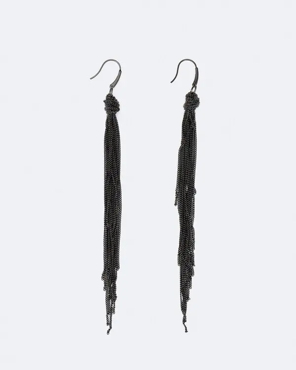 ALLSAINTS Noir Chain Earrings - Black