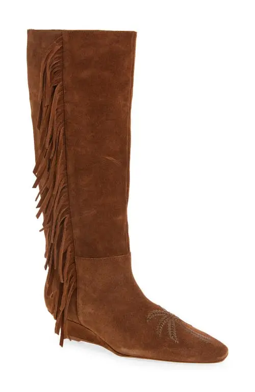 Farm Rio Boho Fringe Wedge Boot