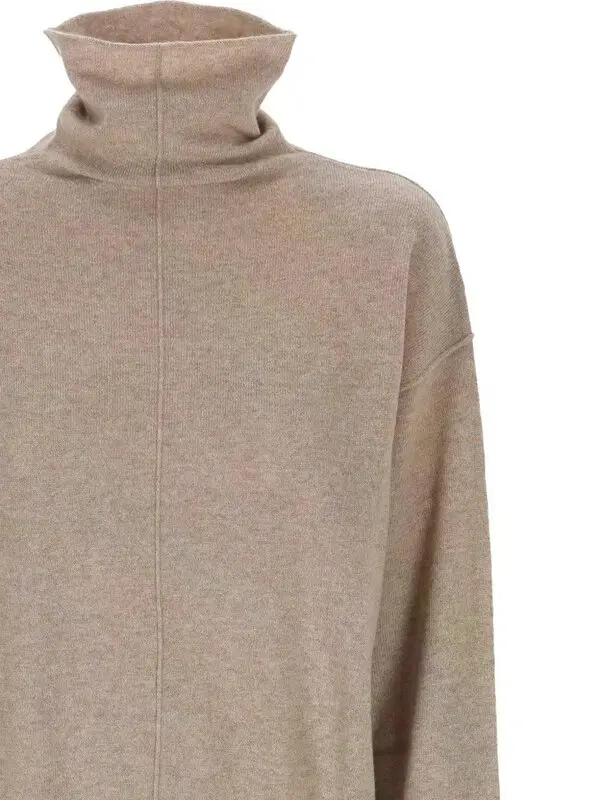 EMMA E GAIA Roll-neck Drop-shoulder Fine-knit Top