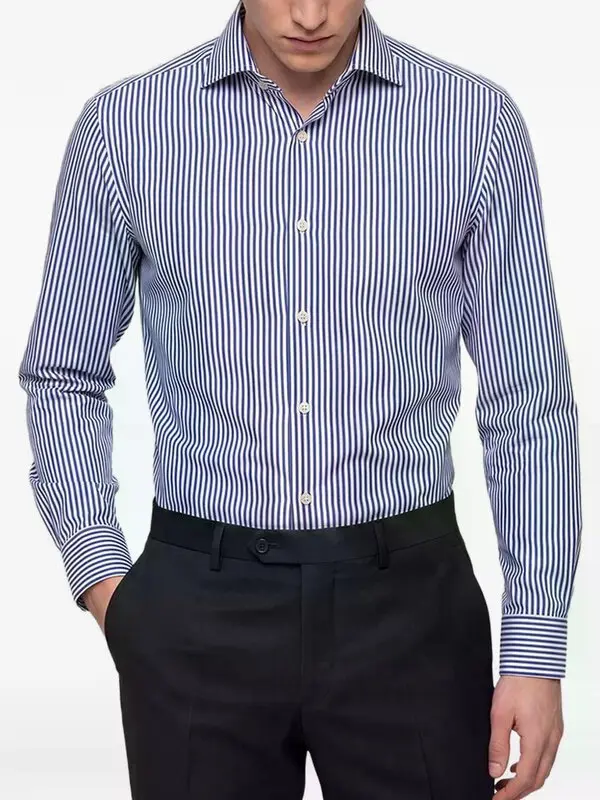 Kiton Striped Cotton Shirt