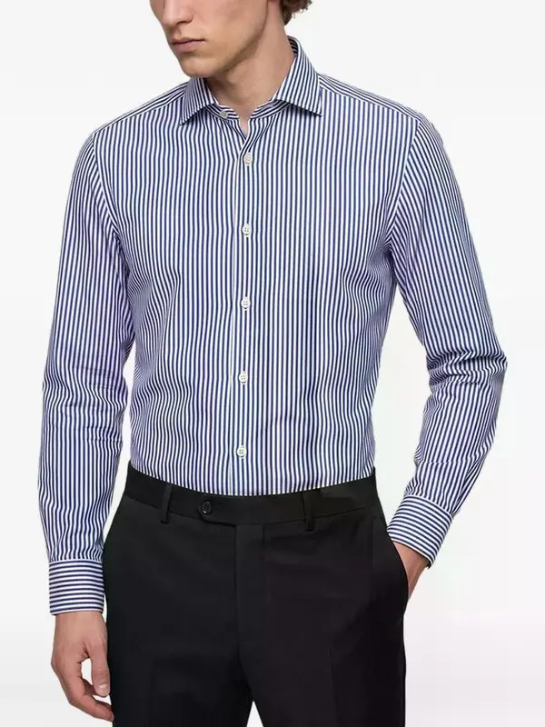 Kiton Striped Cotton Shirt