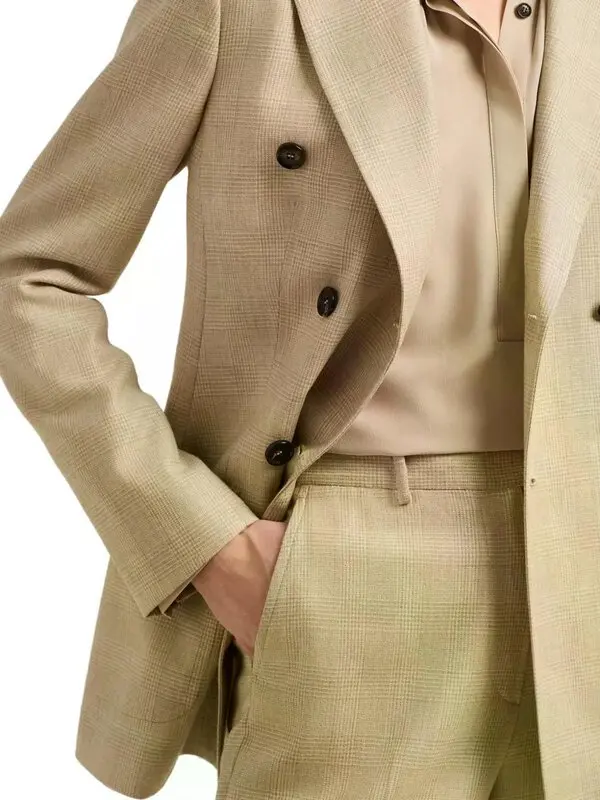 Kiton Double-breasted Prince Of Wales Blazer