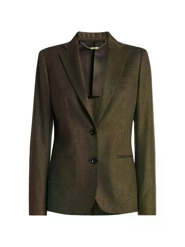 Kiton Houndstooth Single-breasted Blazer