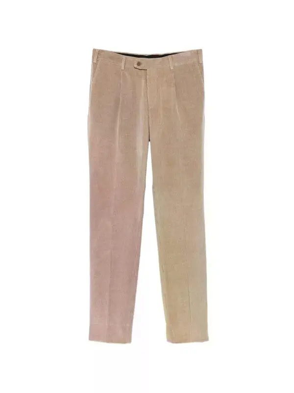 Brioni Pleated Corduroy Trousers - Neutrals