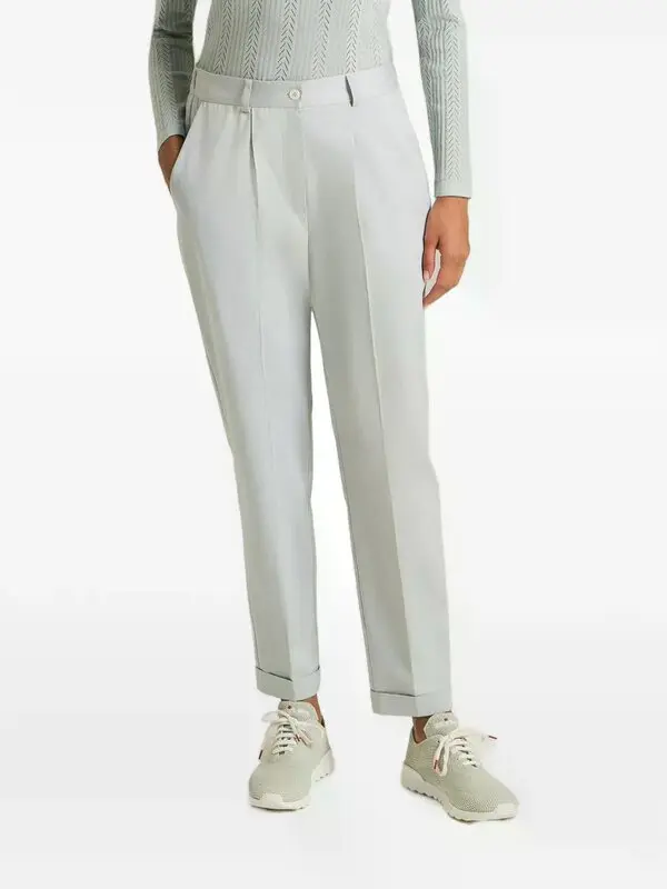 Kiton Belt-loop Turn-up Trousers