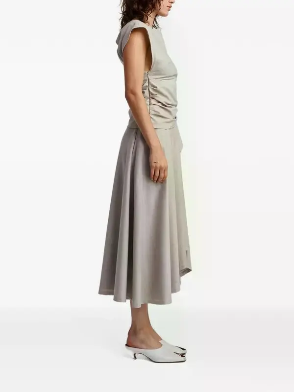Anna Quan Lang Asymmetric Midi Skirt