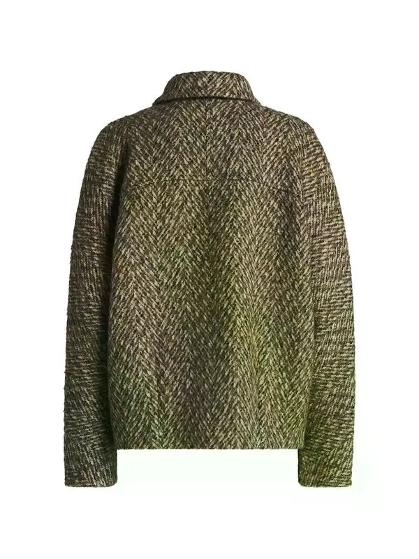 Kiton Herringbone-weave Cropped Coat - Neutrals