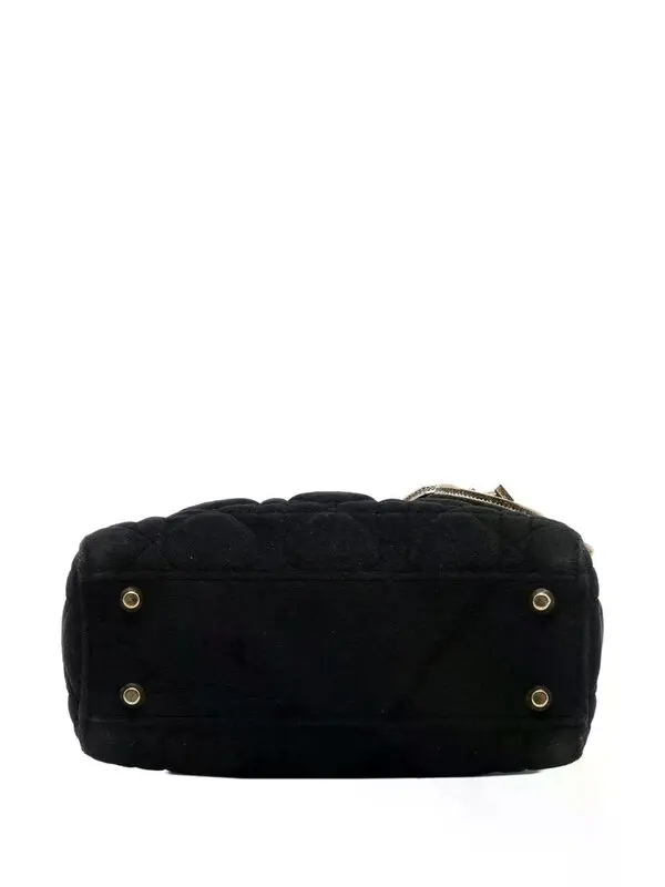 Dior 2019 Mini Velvet Cannage Lady Satchel