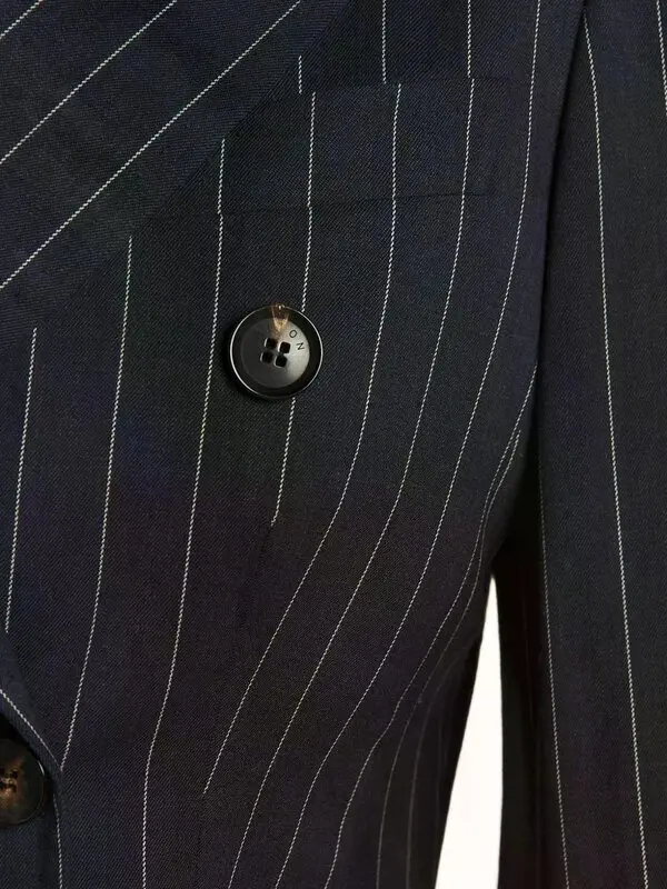 Kiton Pinstripe Double-breasted Blazer