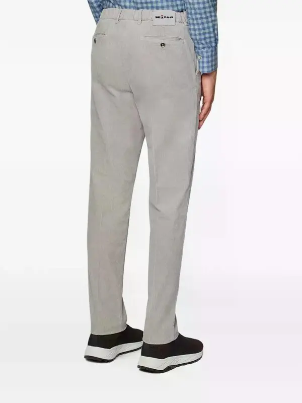 Kiton Belt-loop Logo-patch Tailored Trousers
