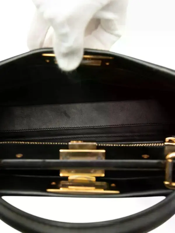Fendi 2010-2026 Medium Shiny Nappa Peekaboo Iconic Satchel