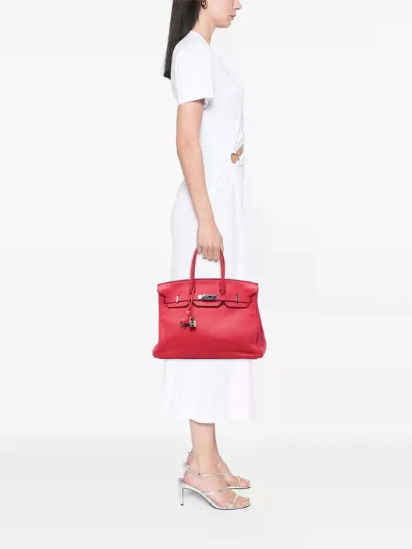 Hermès 2009 Clemence Birkin Retourne 35 Handbag - Red