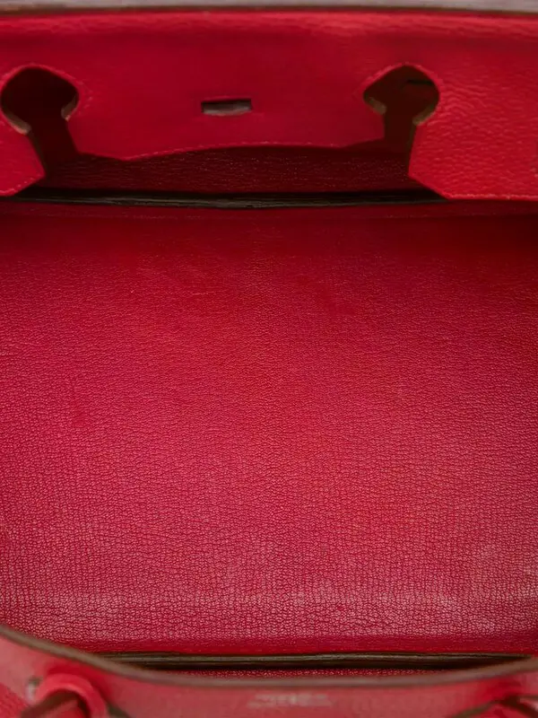 Hermès 2009 Clemence Birkin Retourne 35 Handbag - Red