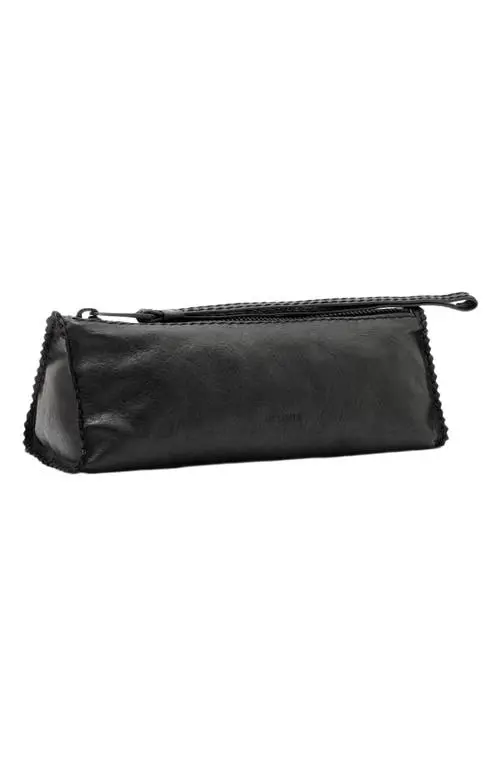ALLSAINTS Siloh Leather Pencil Case - Black