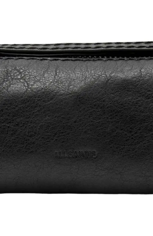 ALLSAINTS Siloh Leather Pencil Case - Black
