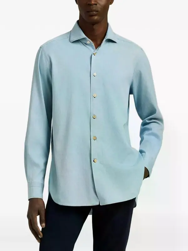 Kiton Spread-collar Shirt