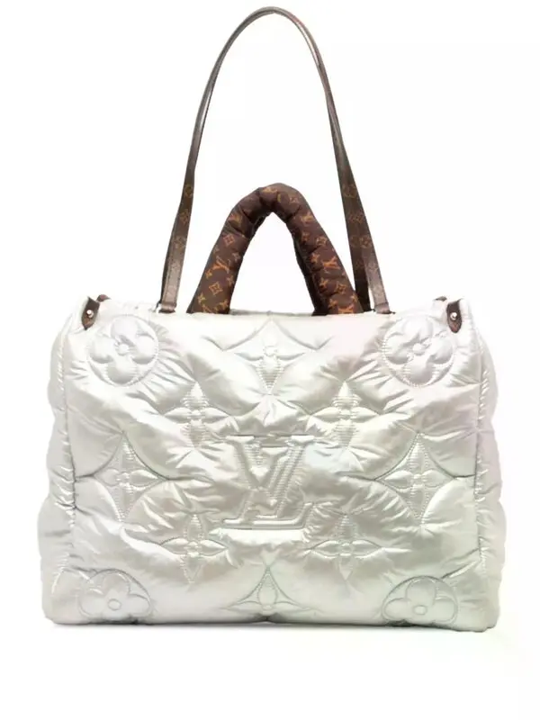 LOUIS VUITTON 2021-2026 Econyl Monogram Pillow Onthego Gm Satchel - Silver