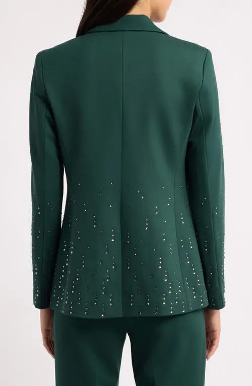Anne Klein Droplet Embellished One Button Blazer