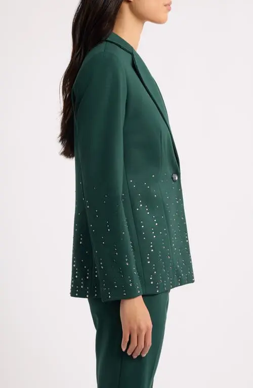 Anne Klein Droplet Embellished One Button Blazer