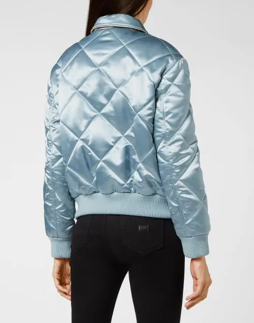 Philipp Plein Nylon Quilted Bomber Iconic Plein