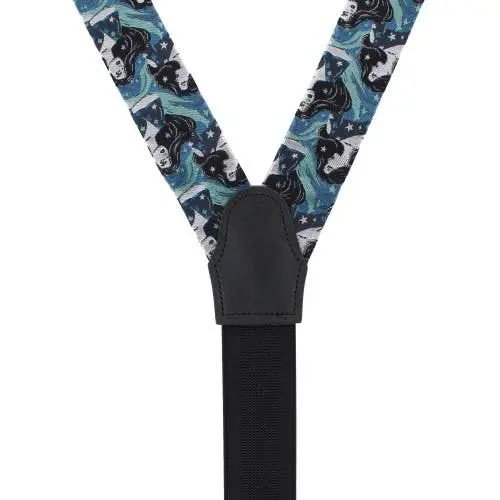 Trafalgar The Siren's Song Silk Novelty Button End Suspenders