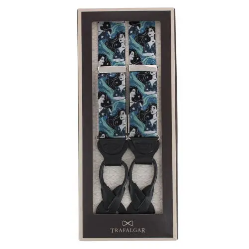 Trafalgar The Siren's Song Silk Novelty Button End Suspenders