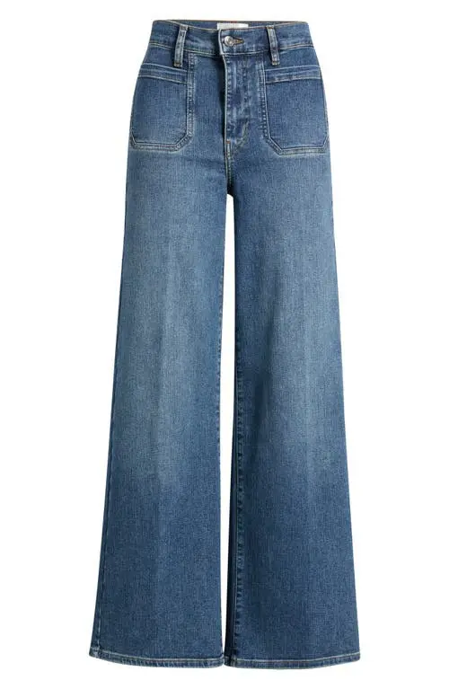 FRAME Le Pixie Slim Palazzo Pocket High Waist Wide Leg Jeans