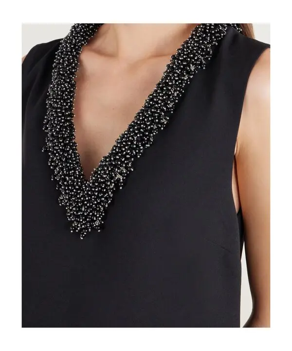 Simkhai Reux Beaded Crepe Mini Dress