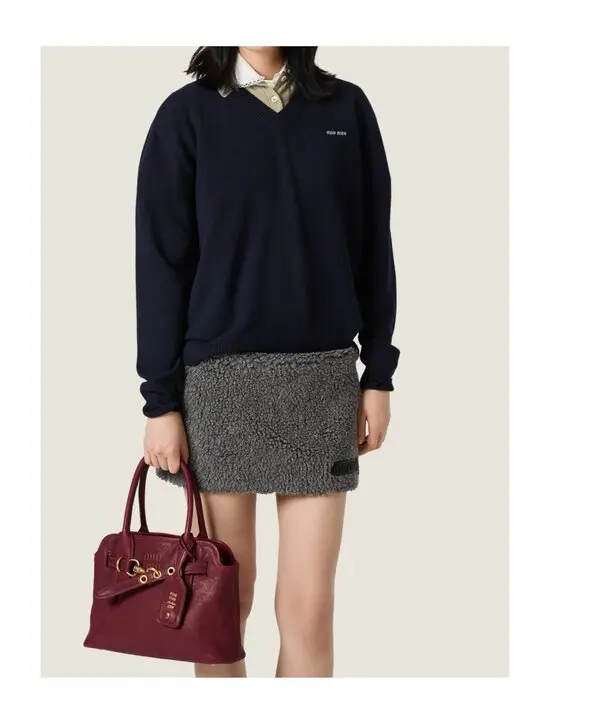Miu Miu Fleece Miniskirt