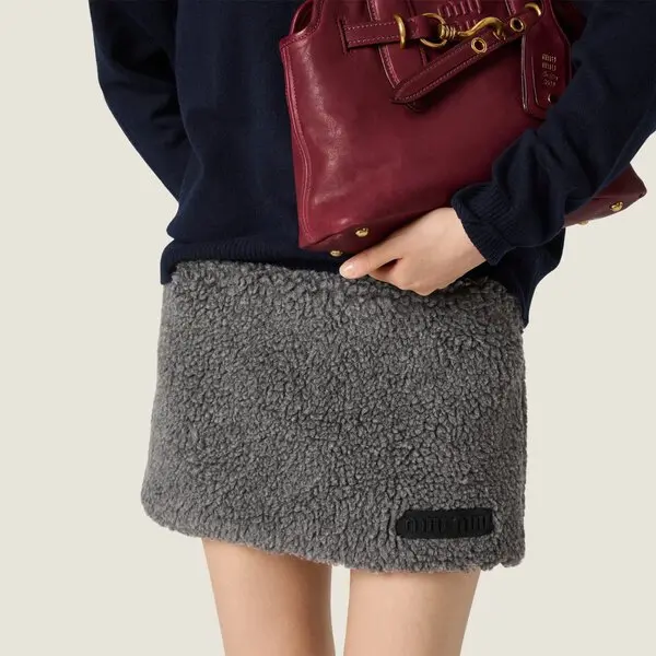 Miu Miu Fleece Miniskirt
