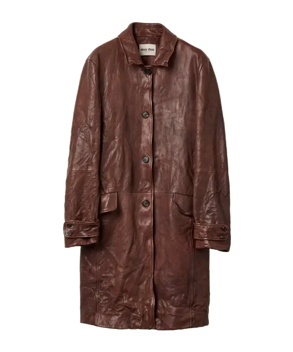 Miu Miu Leather Coat