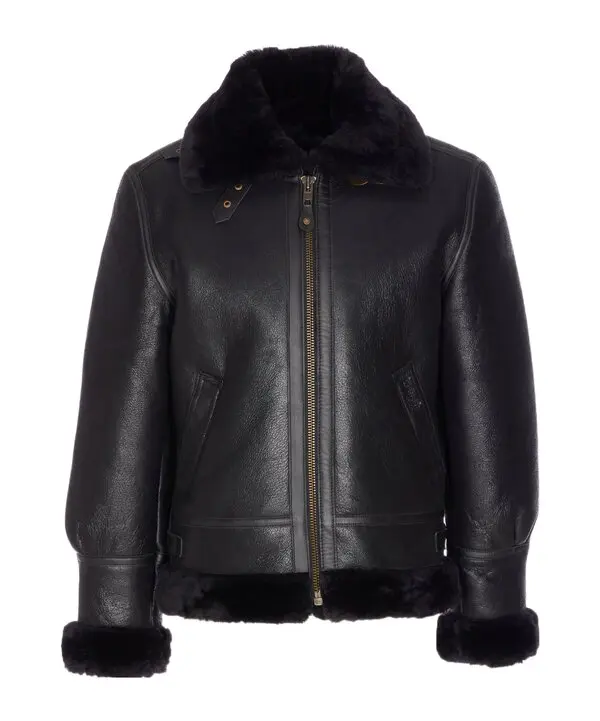 SCHOTT Shearling Leather Coat