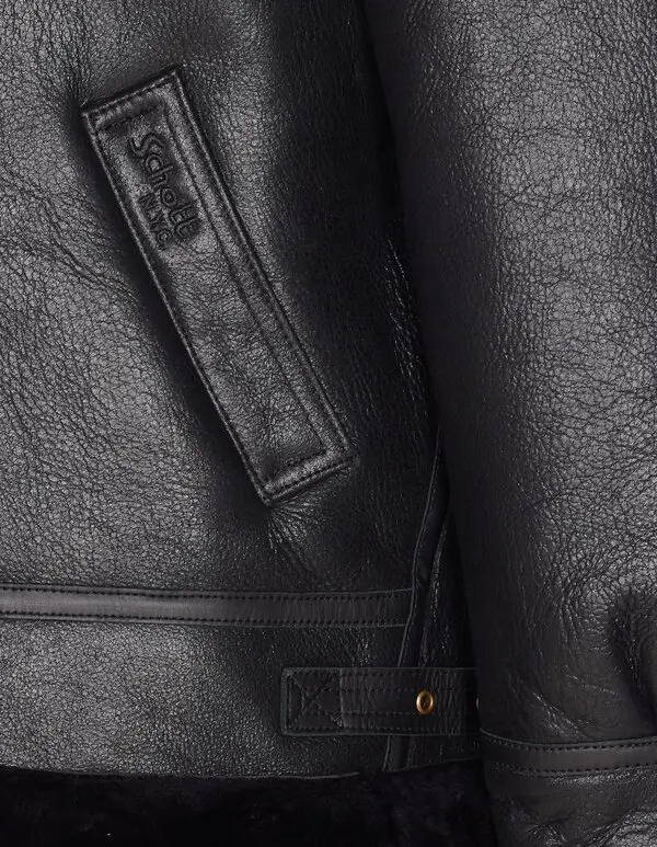 SCHOTT Shearling Leather Coat
