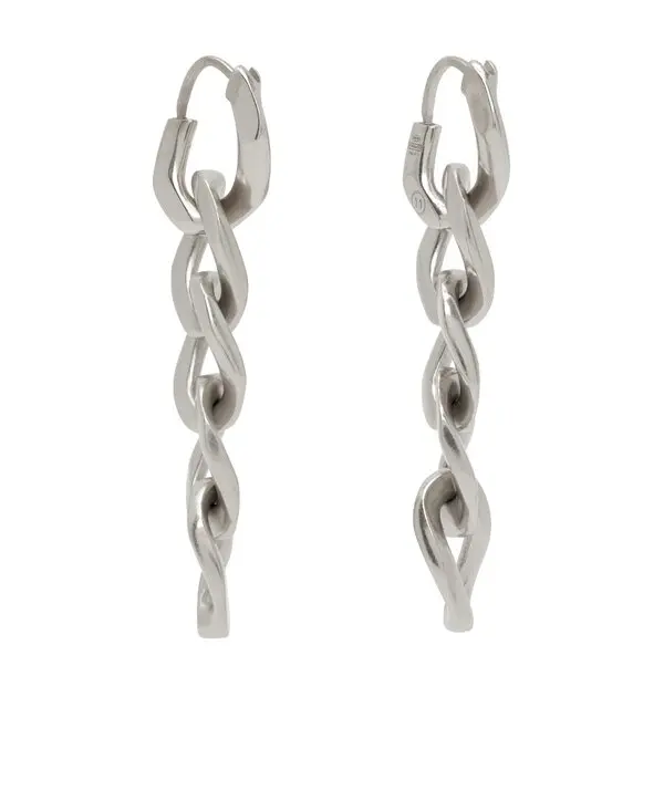 MAISON MARGIELA Curb-chain Detailed Drop Earrings