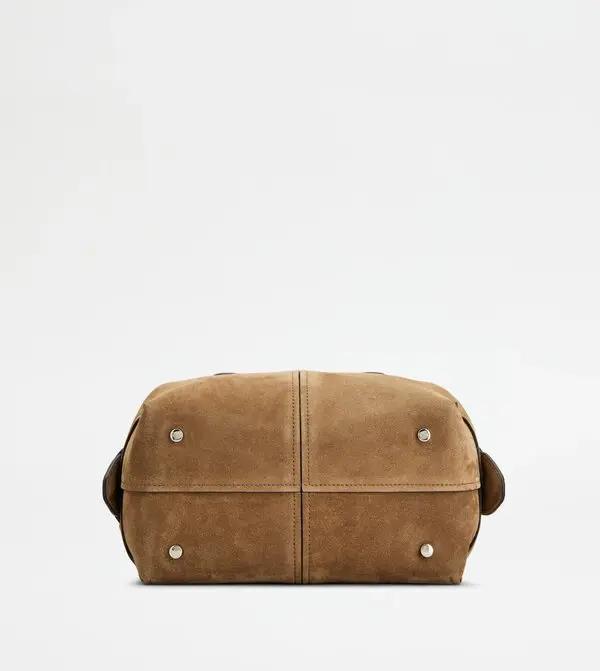 TOD'S Croc-effect Panelled Suede Tote Bag