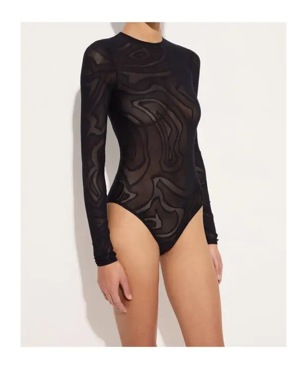 Emilio Pucci Marmo-pattern Long-sleeve Bodysuit