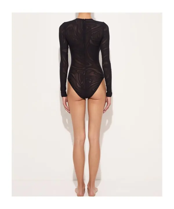 Emilio Pucci Marmo-pattern Long-sleeve Bodysuit