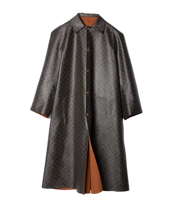 Celine Mac Coat In Triomphe Canvas
