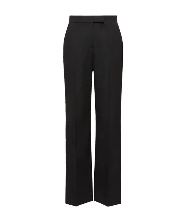 Moncler Wool Blend Gabardine Pants - Black