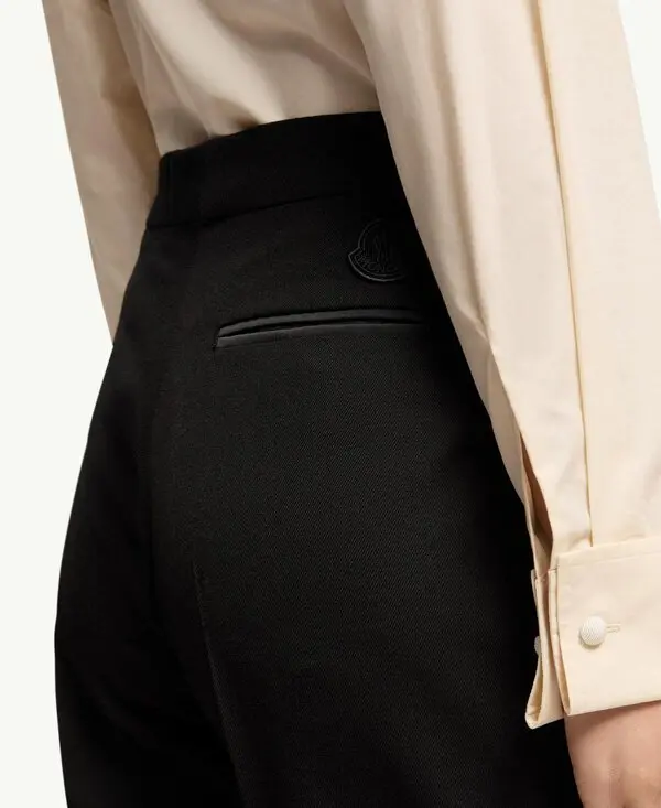 Moncler Wool Blend Gabardine Pants