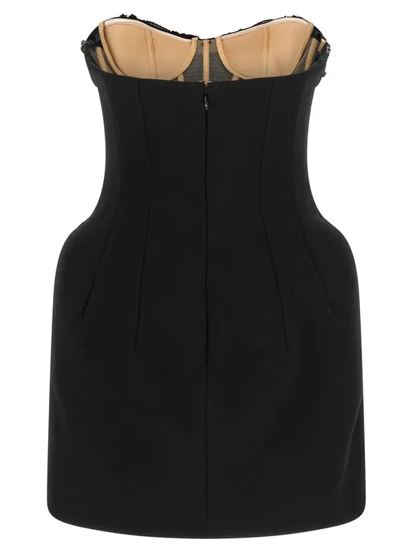 Elisabetta Franchi Embellished Corset Mini Dress