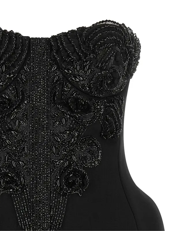 Elisabetta Franchi Embellished Corset Mini Dress