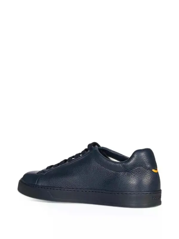 DOUCAL'S Grained-leather Louw-top Sneakers