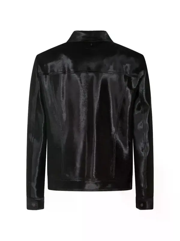 SALVATORE SANTORO Pony-hair Leather Jacket