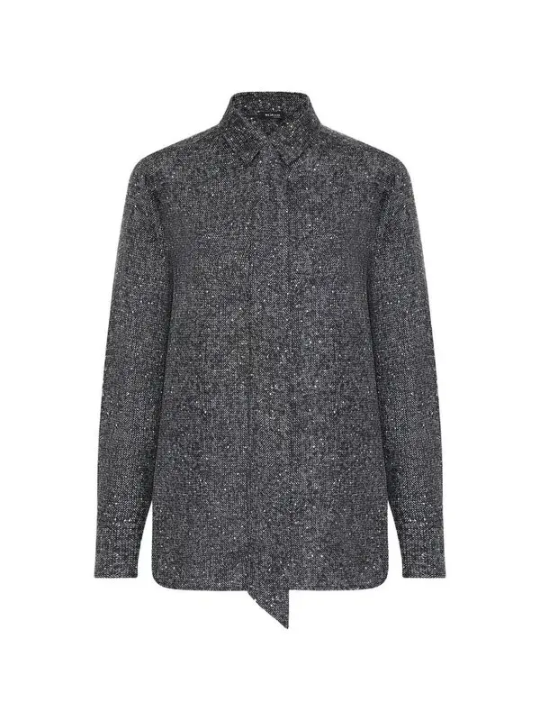 Kiton Lamé-effect Silk Shirt
