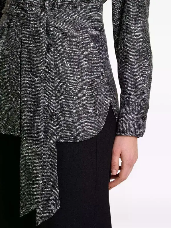 Kiton Lamé-effect Silk Shirt
