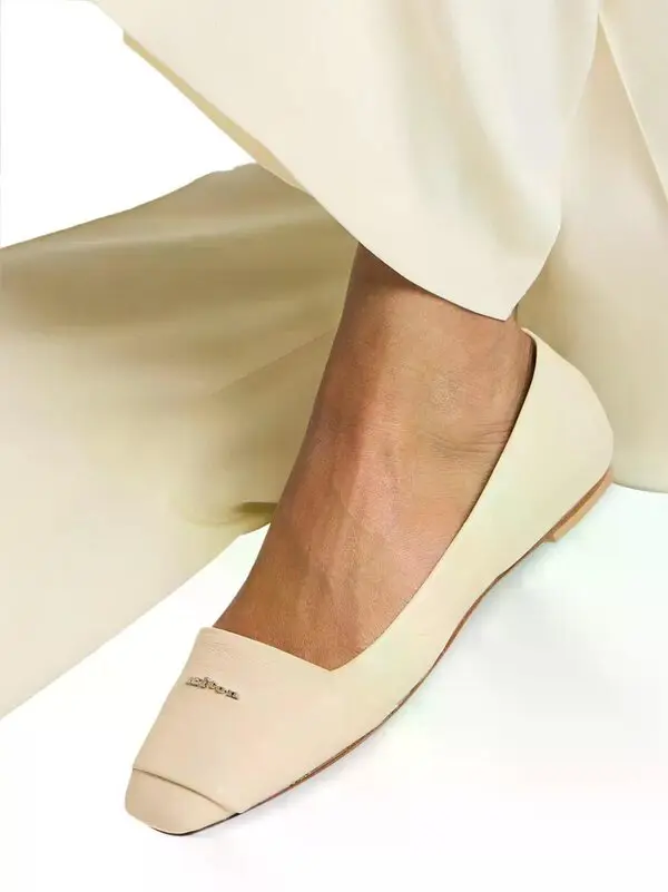 Kiton Logo-plaque Leather Ballet Flats