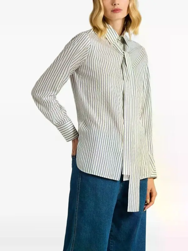 Kiton Striped Tie-detail Shirt