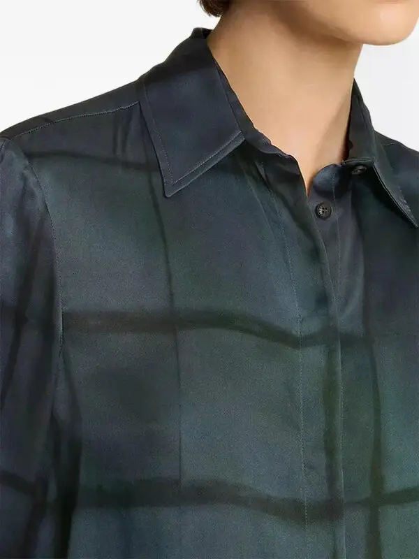 Kiton Printed Silk Shirt